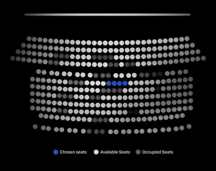 1. Screenshot your local cinemas seating chart ->